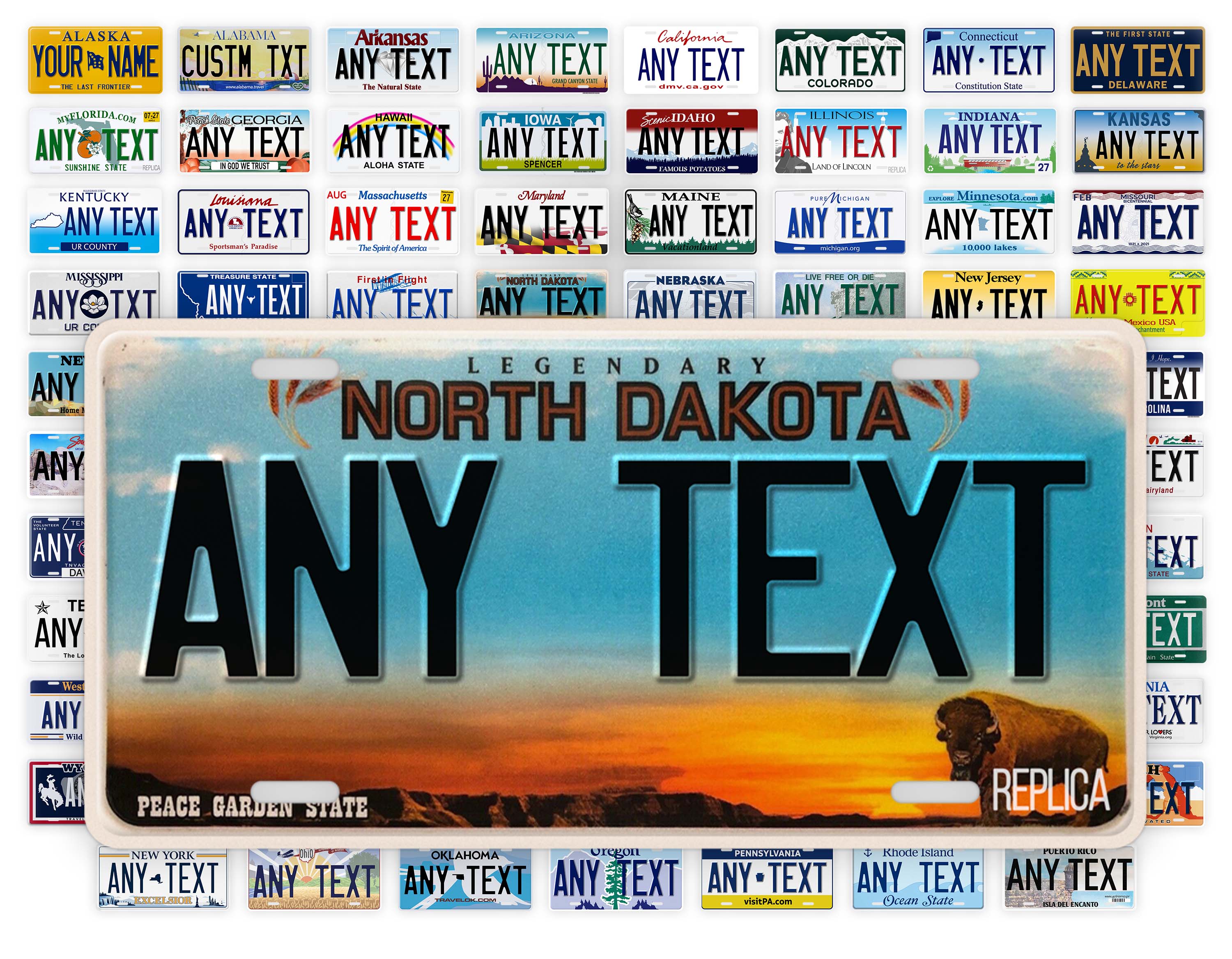 North Dakota Novelty License Plate – Plate Exchange LLC